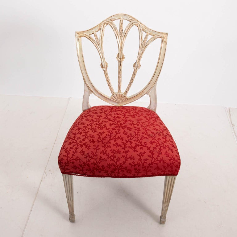 Set of Four Carved Wheat Back Side Chairs For Sale at 1stDibs