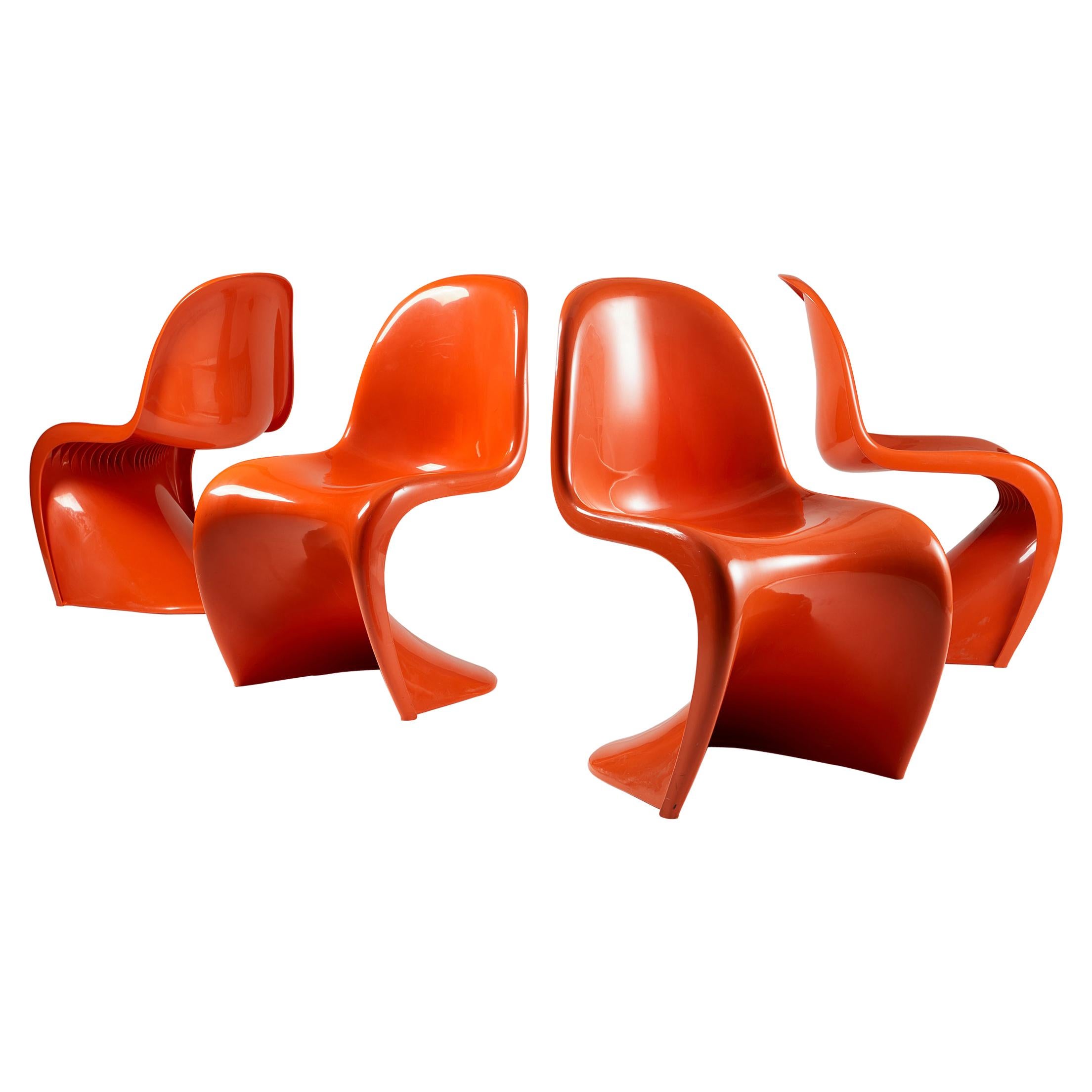 6 Panton Chairs by Verner Panton edited by Herman Miller in 1960 at 1stDibs