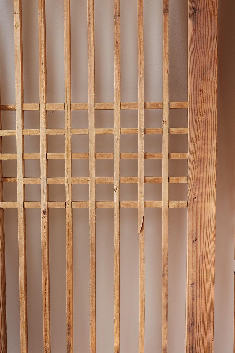 Set of Four Chinese Geometric Lattice Window Panels at 1stDibs