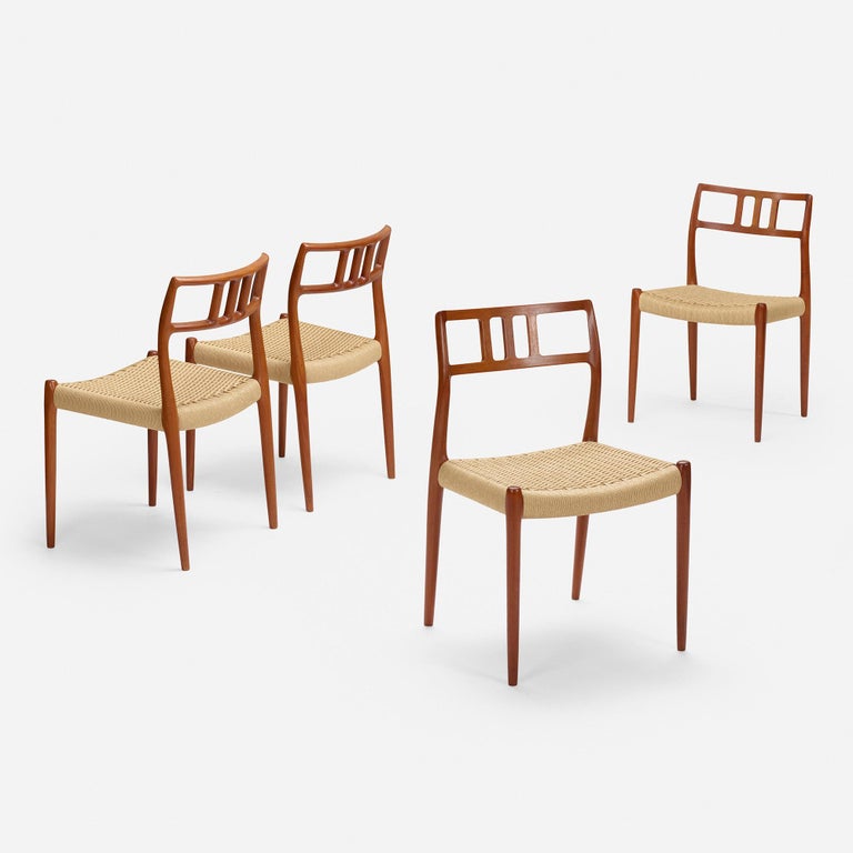 Set of Four Dining Chairs, Model 79 by Niels O. Møller For Sale at 1stDibs