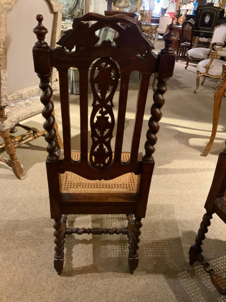 Set of Four Dining Room Henry II Renaissance Revival-Style Chairs ...