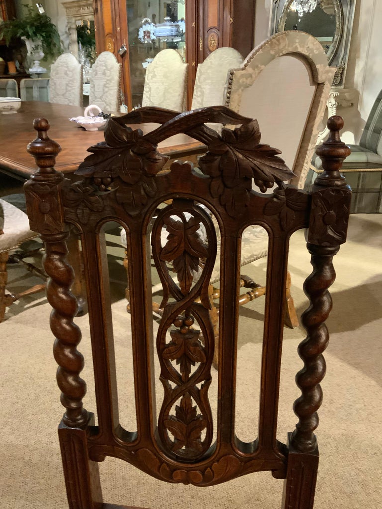 Set of Four Dining Room Henry II Renaissance Revival-Style Chairs ...