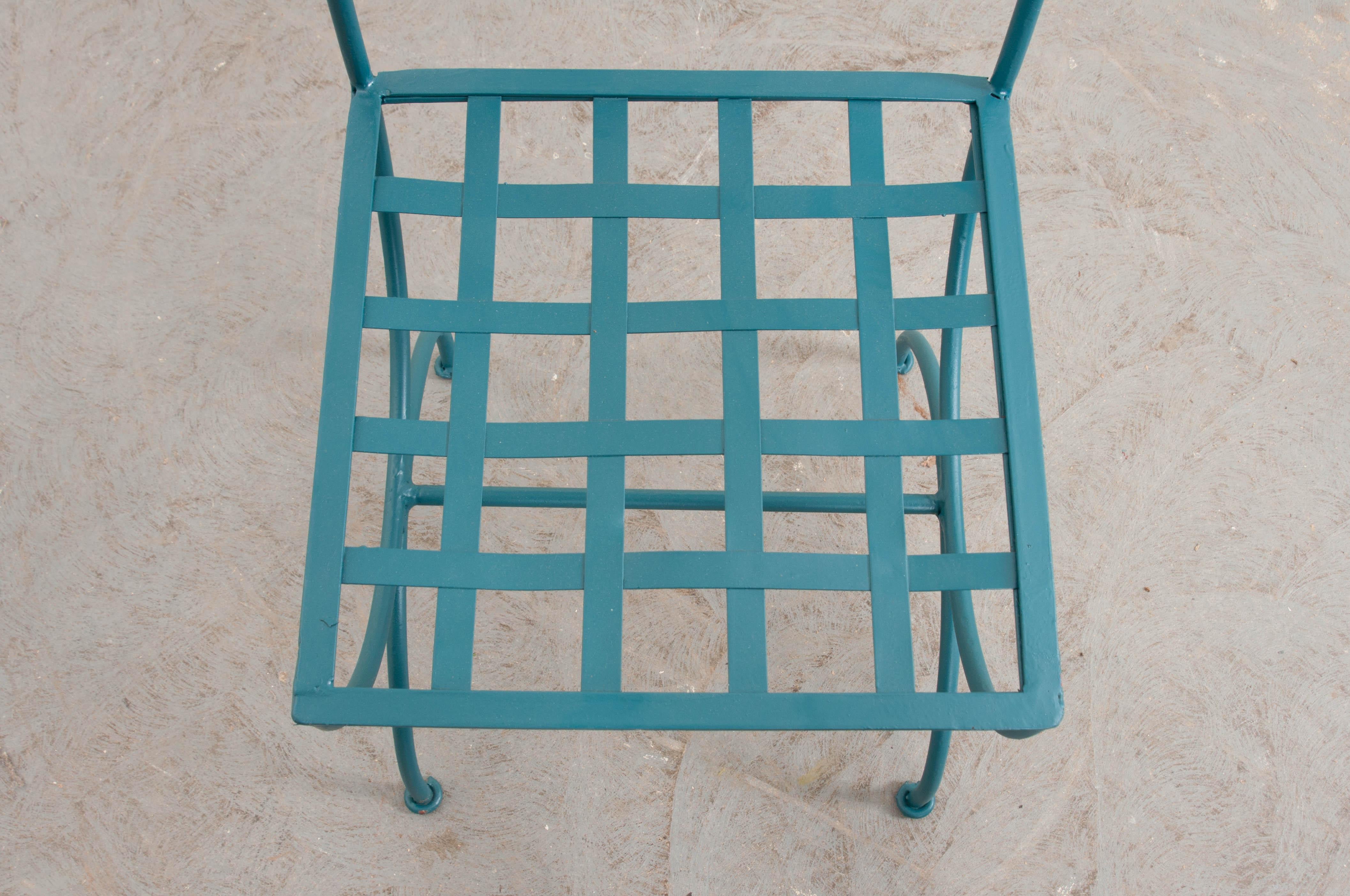 Set of Four Early 20th Century Roman-Style Painted Wrought-Iron Side ...