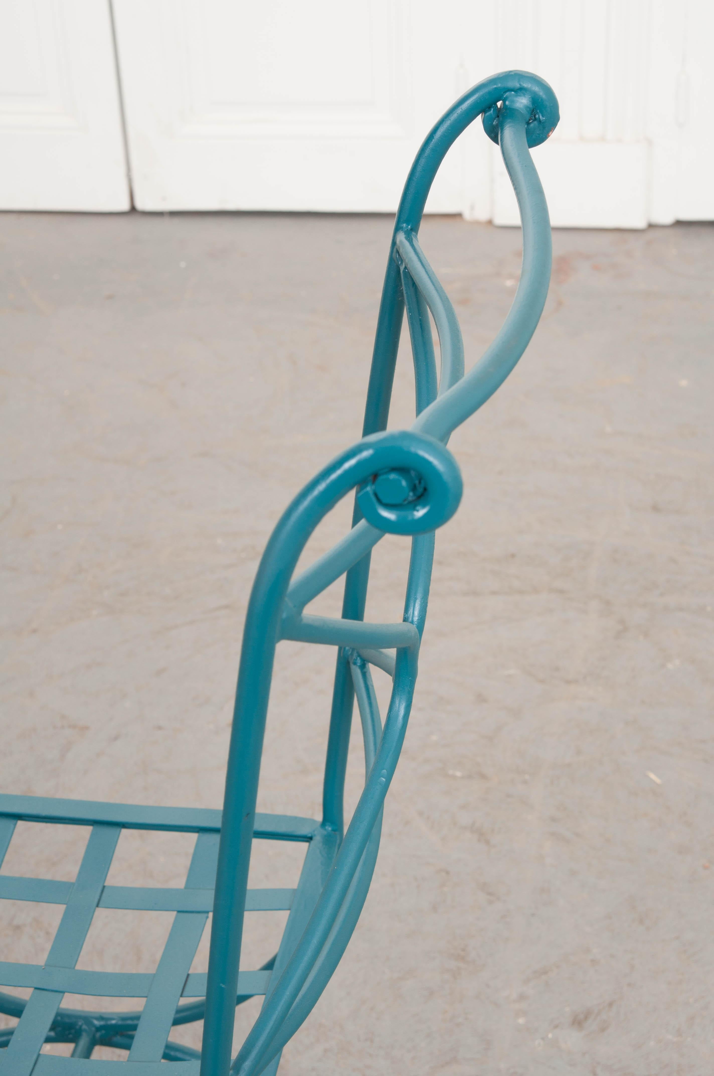 Set of Four Early 20th Century Roman-Style Painted Wrought-Iron Side ...