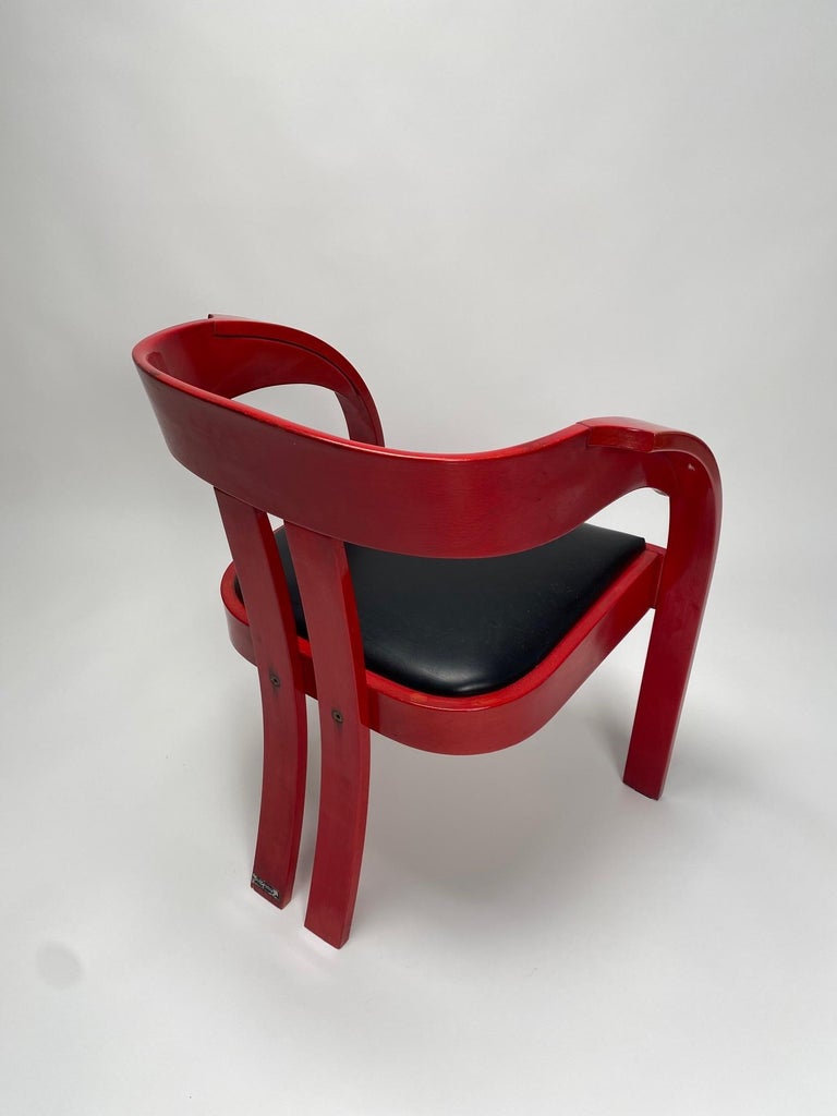 Set of four Elisa armchairs by Giovanni Battista Bassi, Poltrona 1960s ...