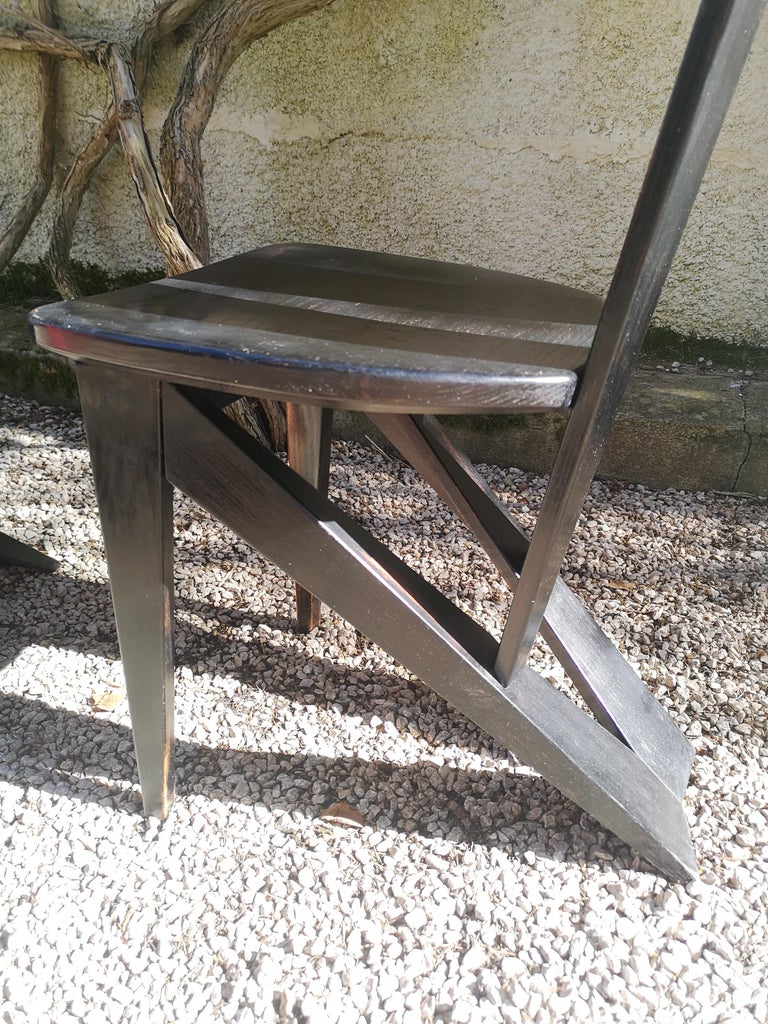 Set of Four Elm Chair For Sale at 1stDibs