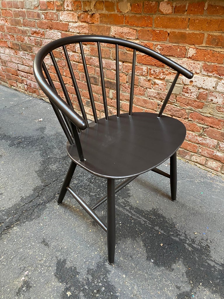 Set of Four FDB Mobler Denmark Spindle Back Chairs by Ejvind Johansson ...