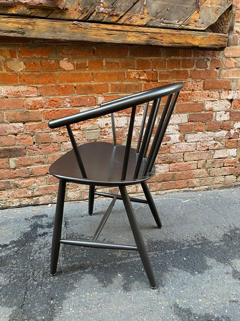 Set of Four FDB Mobler Denmark Spindle Back Chairs by Ejvind Johansson ...