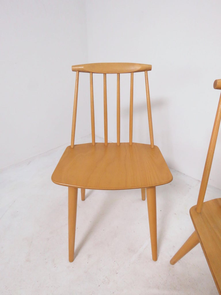 Set of Four Folke Palsson for Fdb Mobler, Denmark Dining Chairs, circa ...