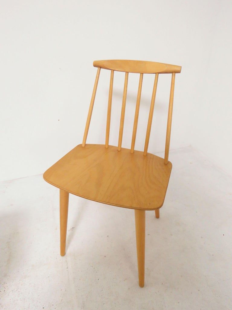 Set of Four Folke Palsson for Fdb Mobler, Denmark Dining Chairs, circa ...