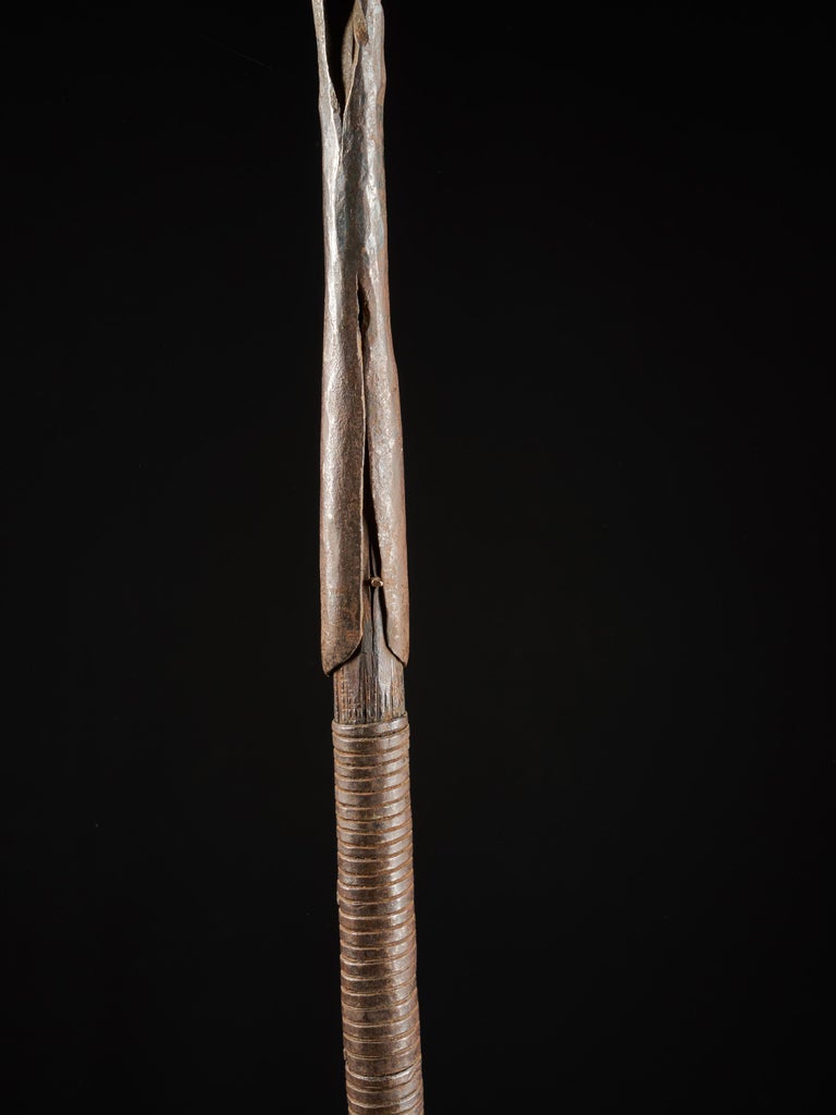 Set of Four Forged African Barbed Harpoon Spears from Kongo at 1stDibs