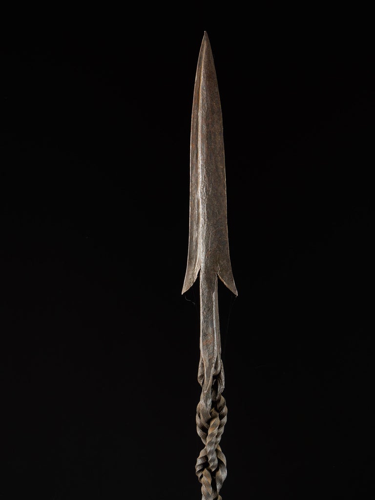 Set of Four Forged African Barbed Harpoon Spears from Kongo at 1stDibs