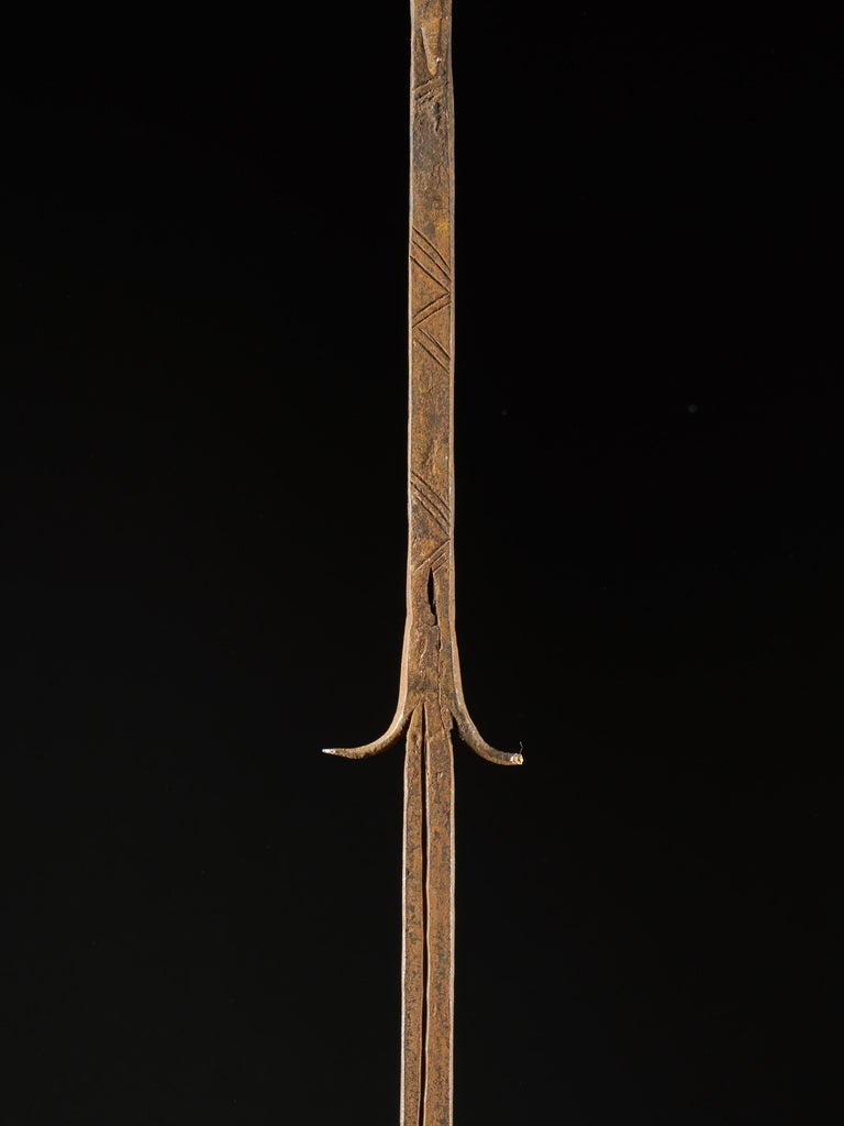 Set of Four Forged African Barbed Harpoon Spears from Kongo at 1stDibs
