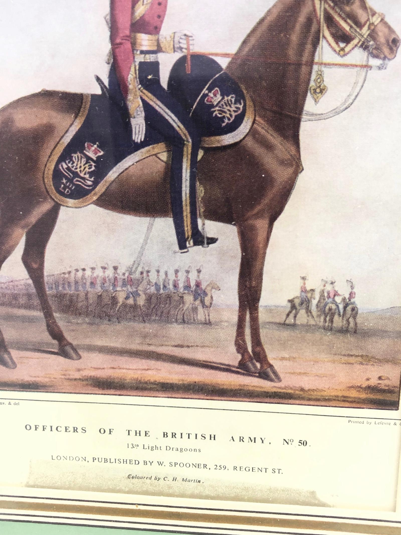 Set of Four Framed British Officers on Horse L. Mansion drawings ...