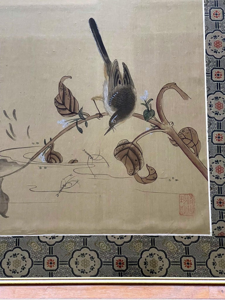 Set of Four Framed Chinese Silk Flower and Bird Paintings For Sale at ...