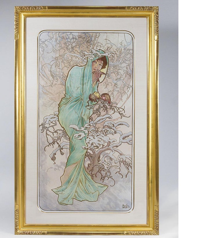 Alphonse Mucha Series of "Les Saisons" Lithographs For Sale at 1stDibs
