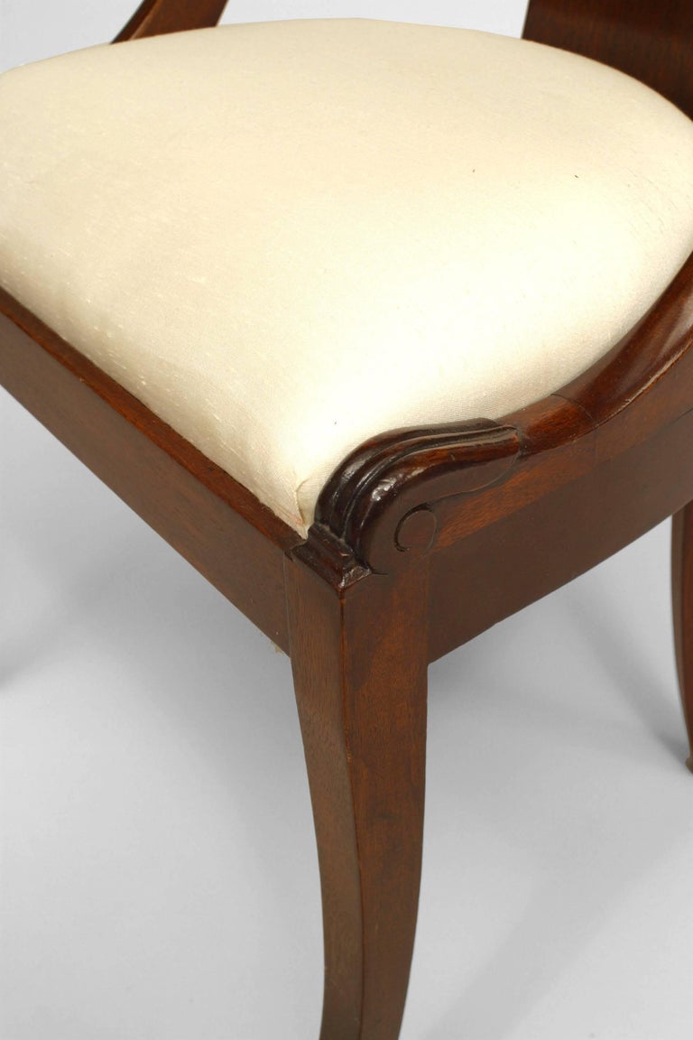 Set of Four French Empire Style '19th Century' Mahogany Sleigh Back ...