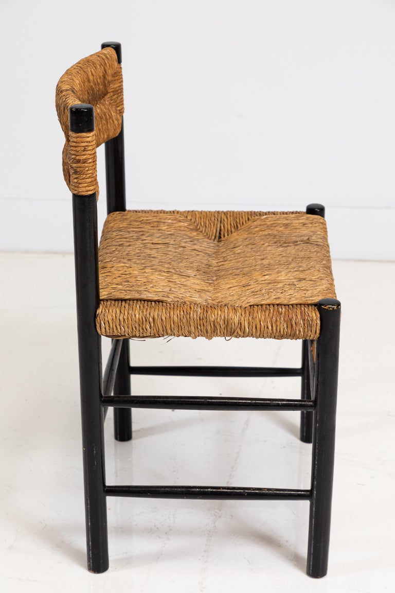 Set of Four French Rush Seat and Back Dining Chairs at 1stDibs