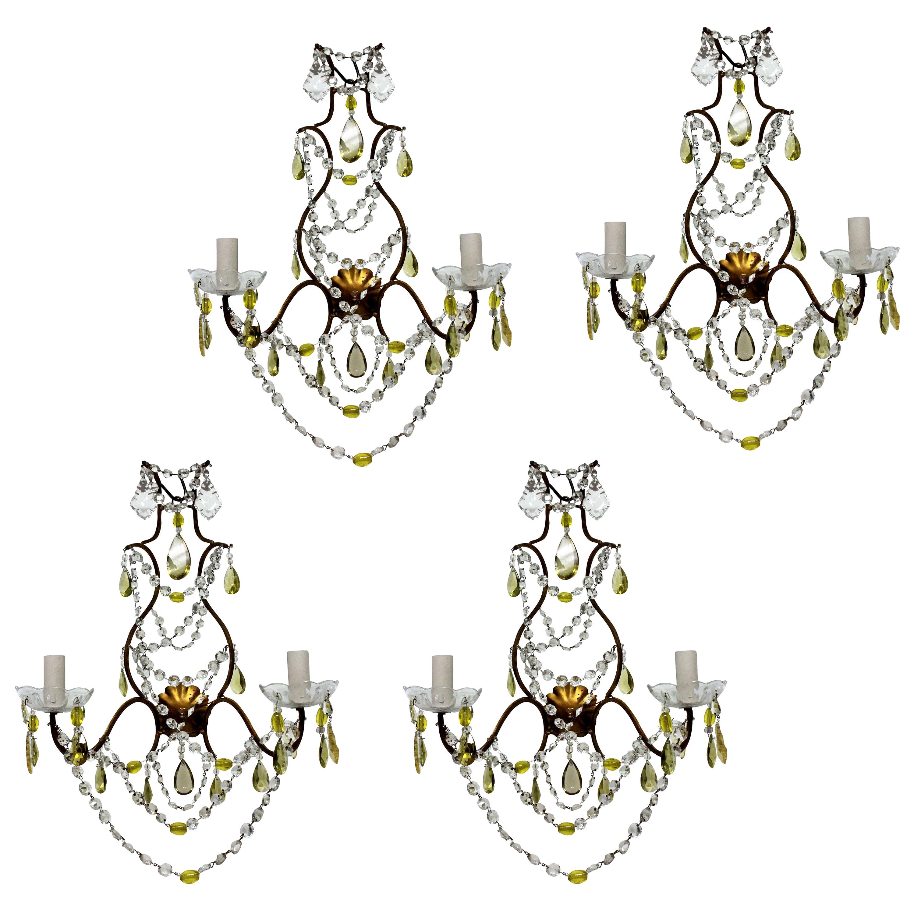 Set of Four Genoese Wall Lights For Sale at 1stDibs