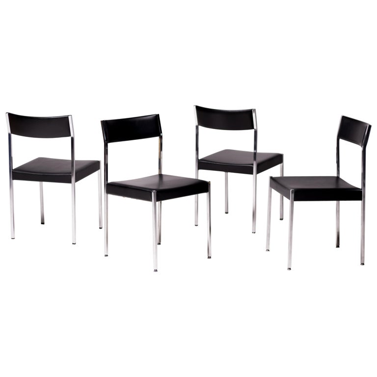Set of Four German Architectural Dining Chairs at 1stDibs