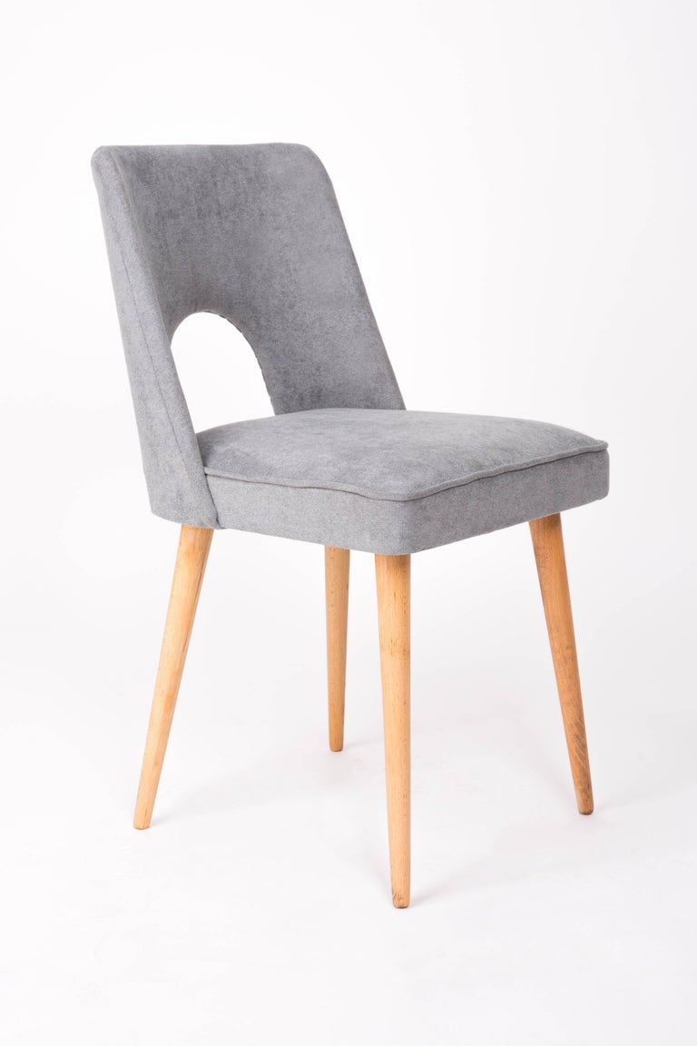 Set of Four Mid Century Grey "Shell" Chairs, Europe, 1960s. For Sale at ...