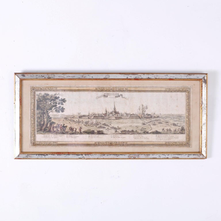 Set of Four Hand Colored Engravings of French Cities at 1stDibs