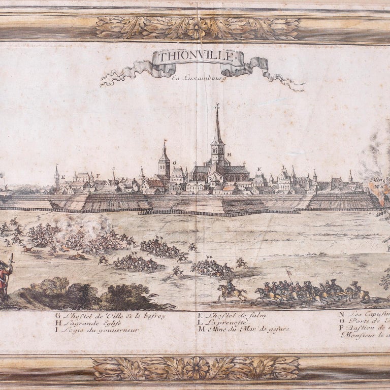 Set of Four Hand Colored Engravings of French Cities at 1stDibs