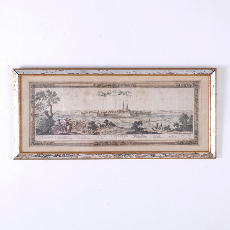 Set of Four Hand Colored Engravings of French Cities at 1stDibs