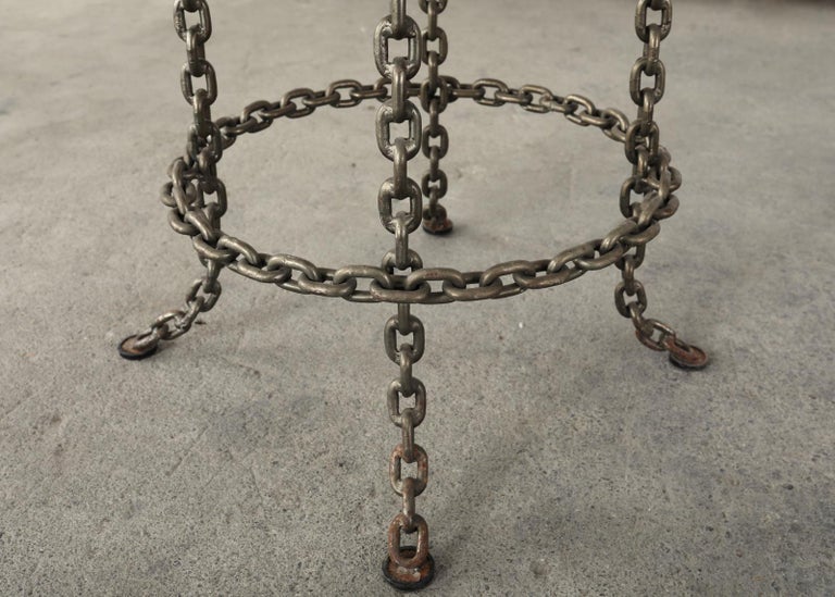 Set of Four Industrial Style Chain Link Swivel Barstools at 1stDibs ...