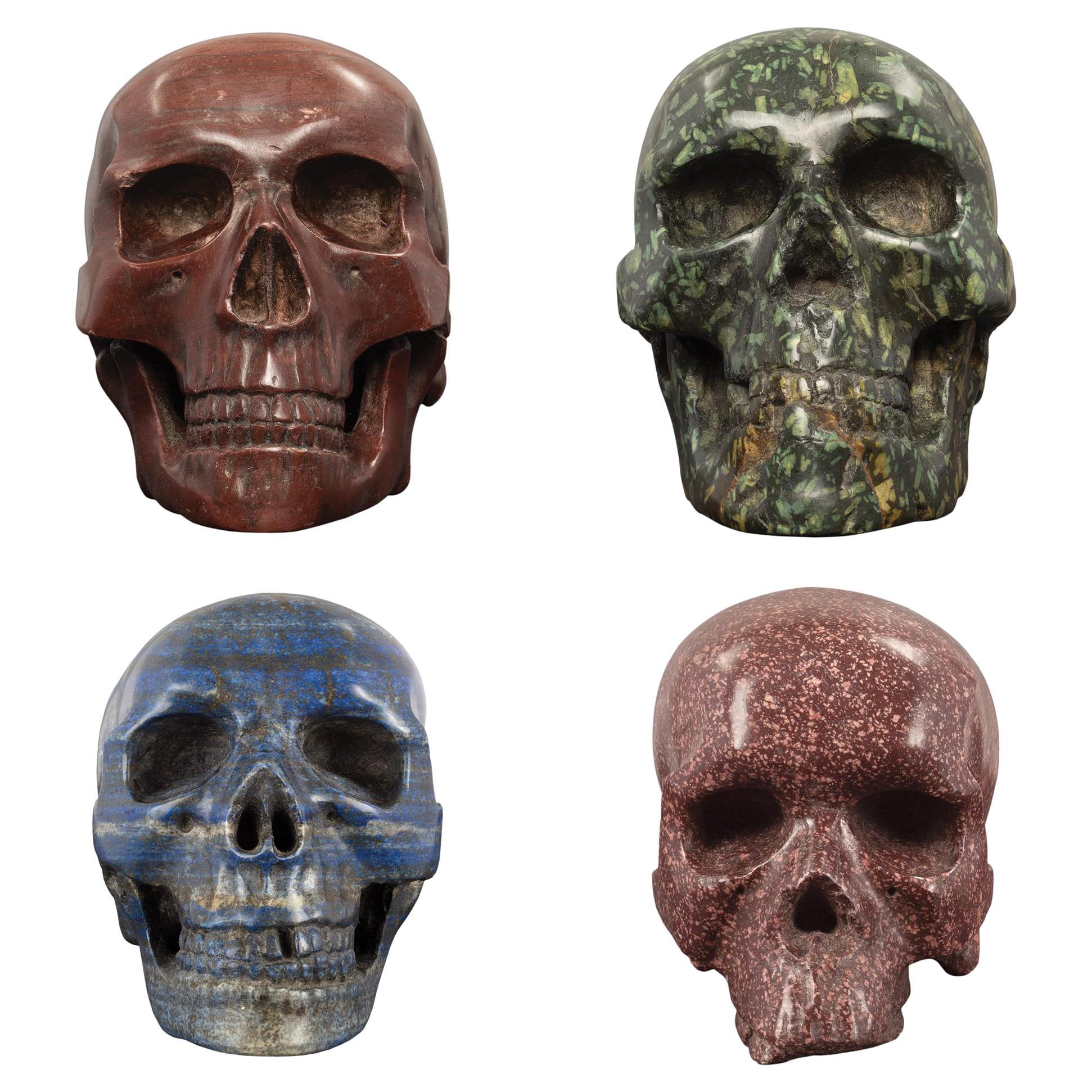 A set of four decorative 19th century Italian marble relief plaques at ...