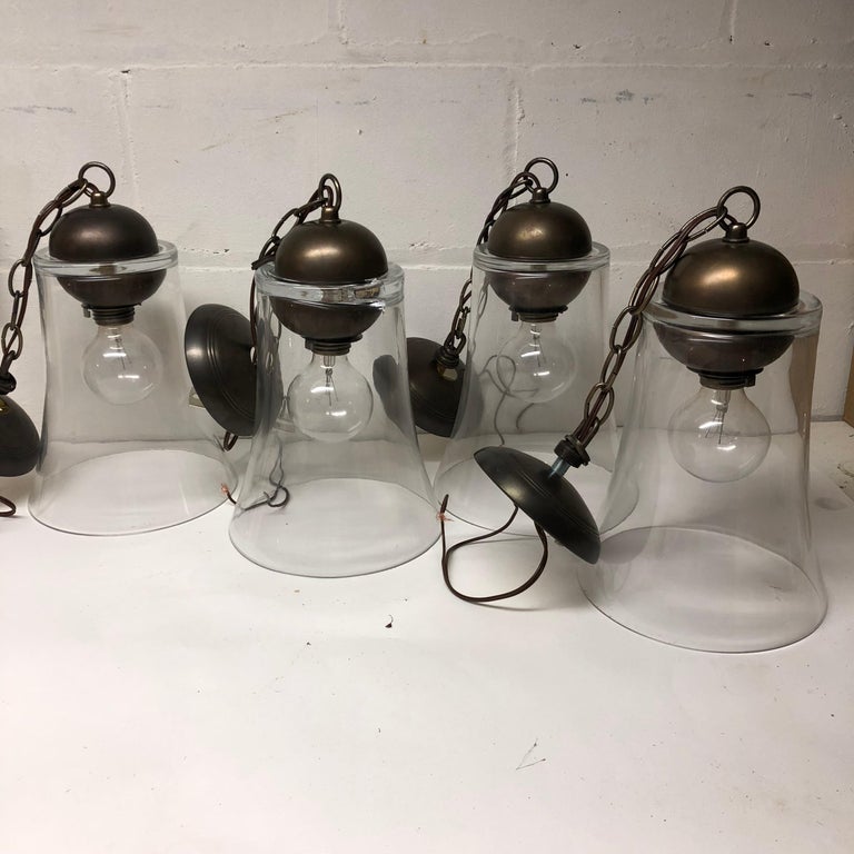 Set of Four Italian Glass Pendant Light Fixtures For Sale at 1stDibs ...