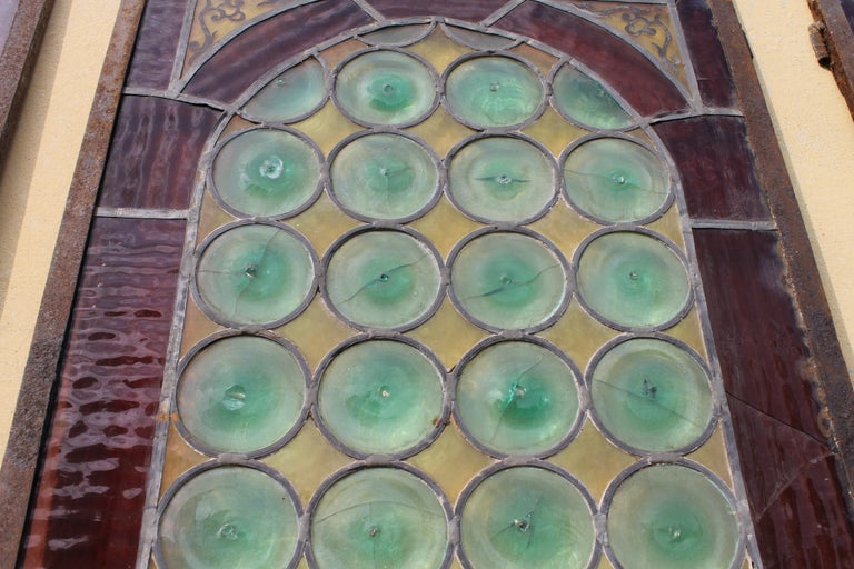 Set of Four Italian Stained Glass Door- Window Panels, Italy 1890 circa ...
