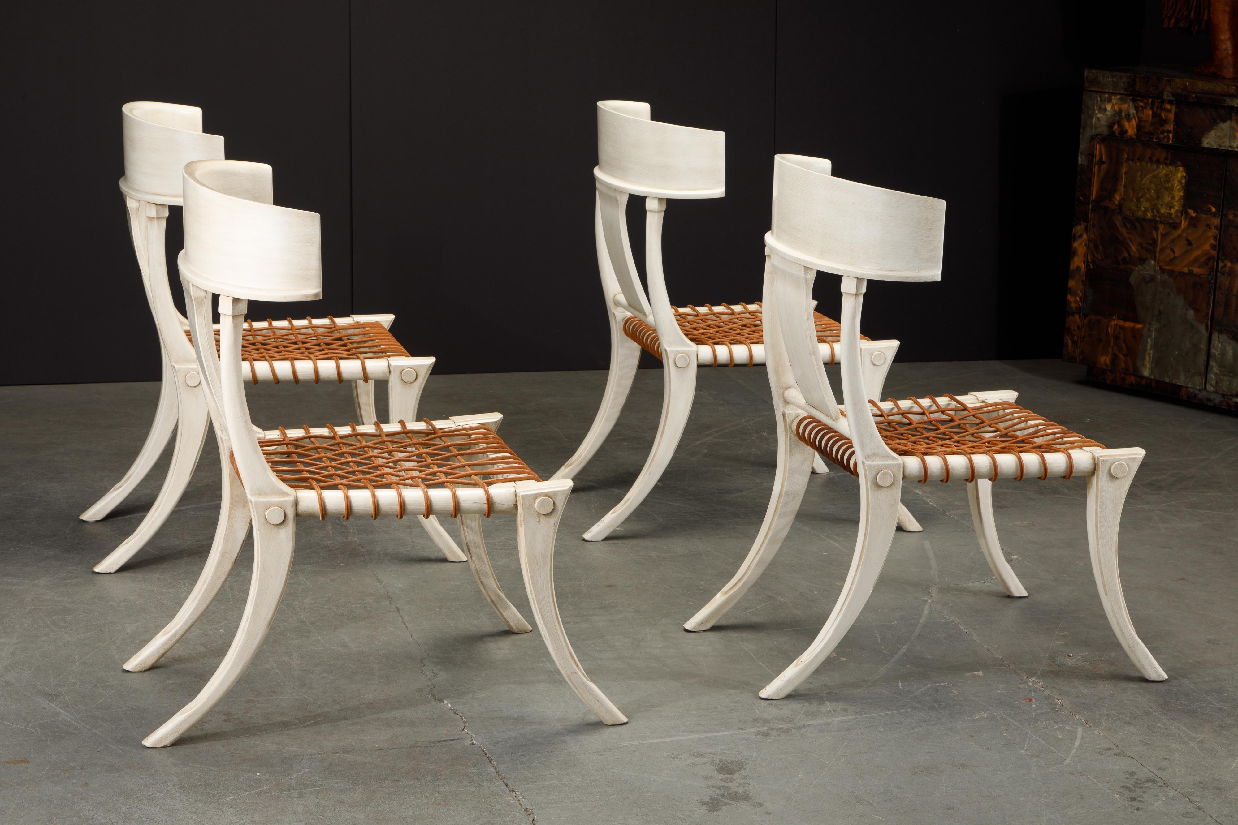 Set of Four Klismos Chairs in the Style of T.H. Robsjohn Gibbings For ...