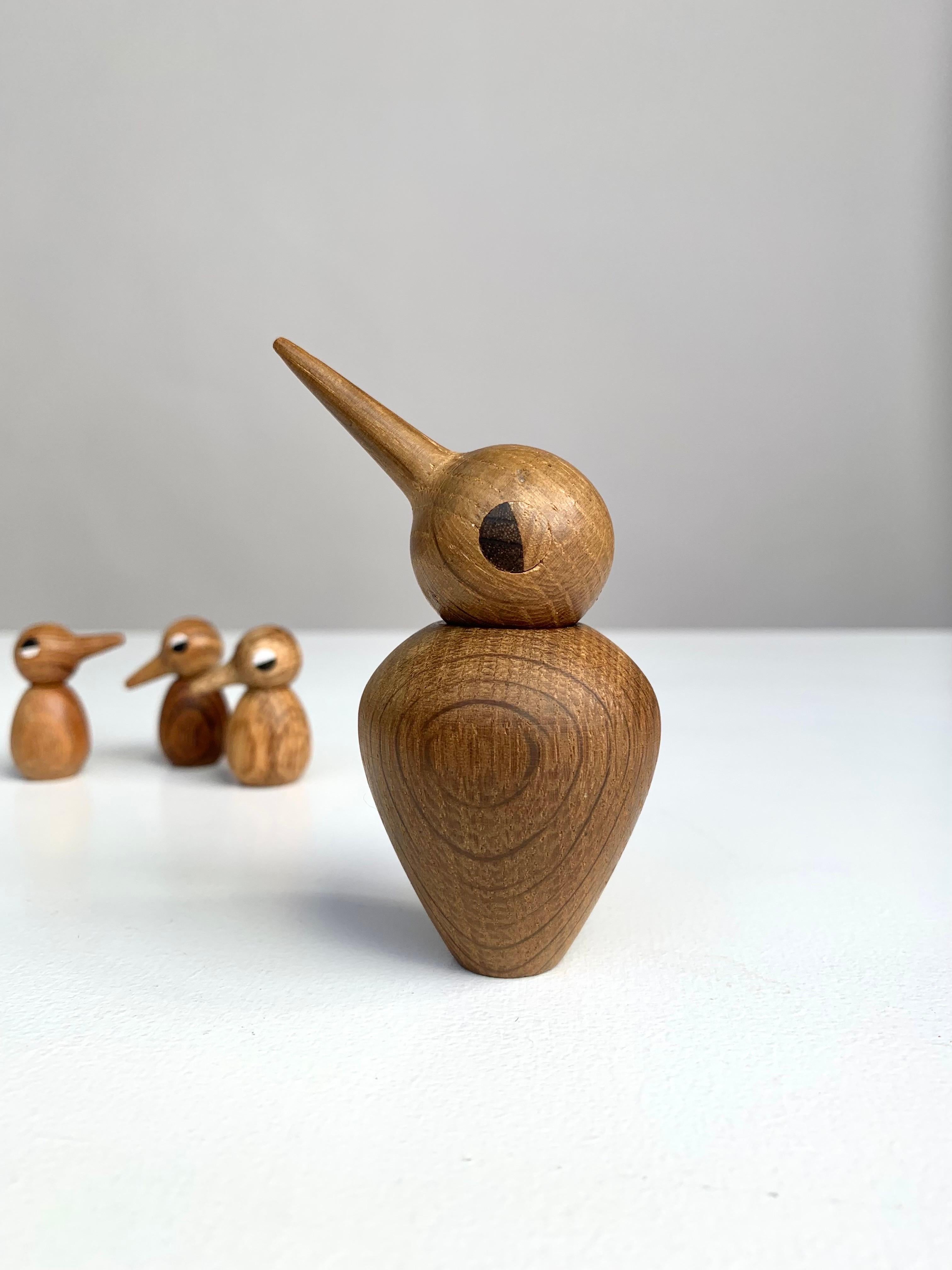 Set of Four Kristian Vedel Birds Oak for Torben Ørskov, Denmark, 1960s ...