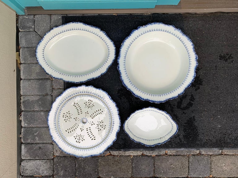 Set of Four Late 18th Century Wedgwood Pearlware, Mared Pattern, Marks ...