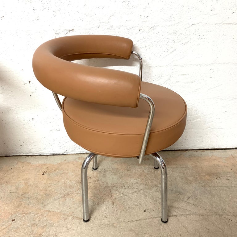 Set of Four "LC7" Chairs by Le Corbusier, Perriand, Jeanneret for ...