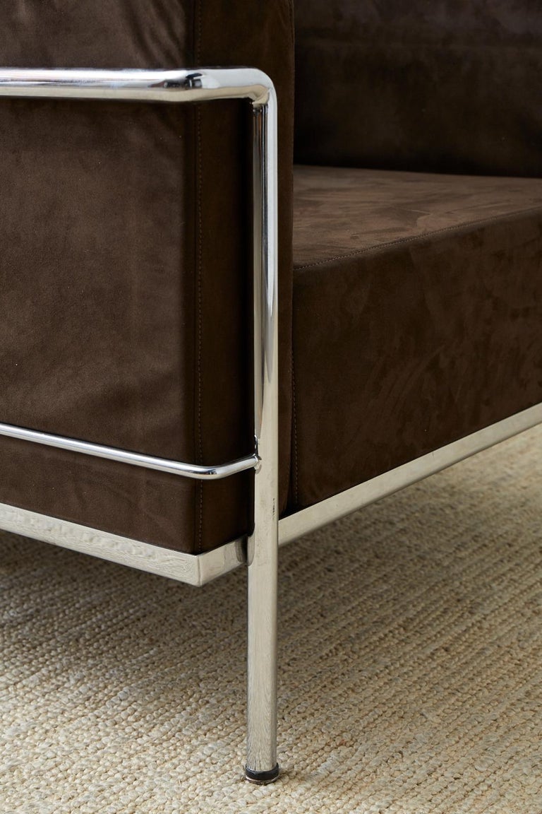 Set of Four Le Corbusier LC3 Style Lounge Chairs for Mobelaris at ...