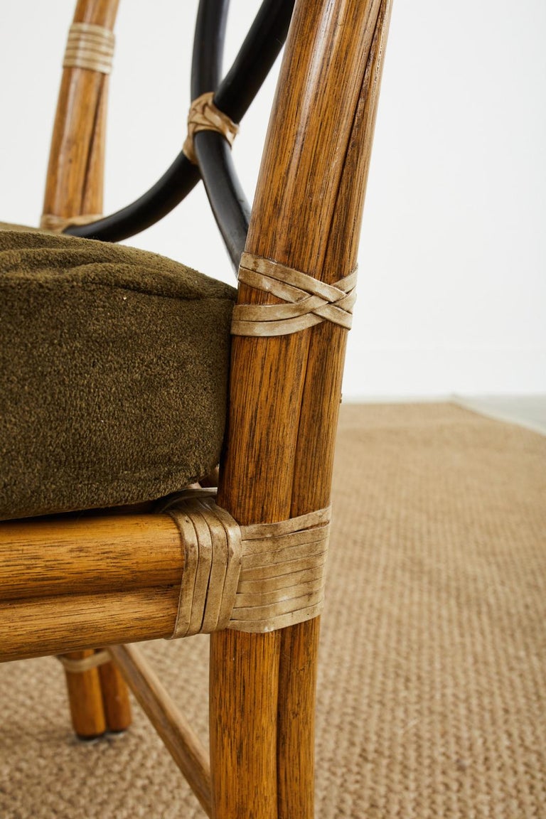 Set of Four McGuire Organic Modern Rattan Loop Dining Chairs at 1stDibs