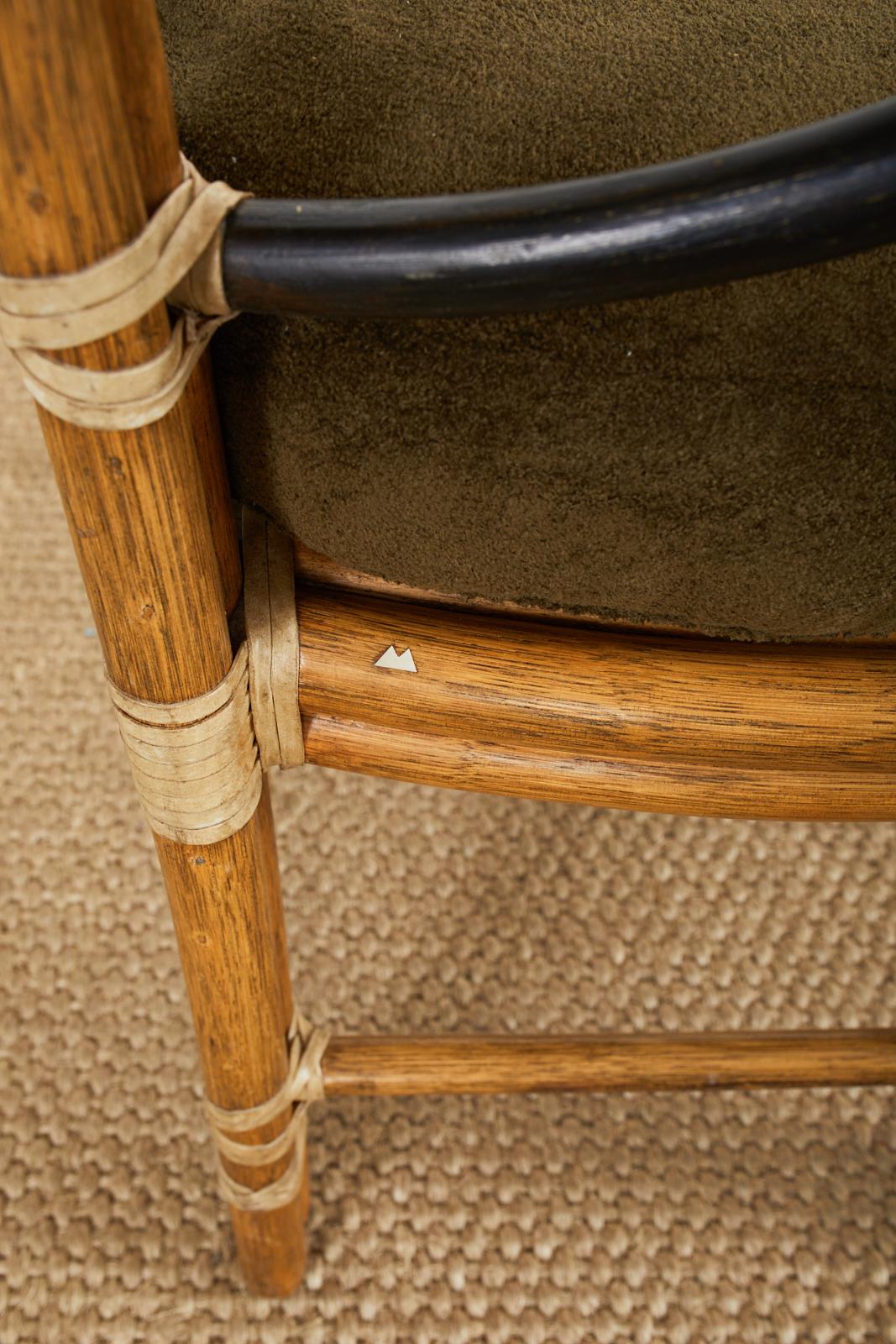 Set of Four McGuire Organic Modern Rattan Loop Dining Chairs at 1stDibs