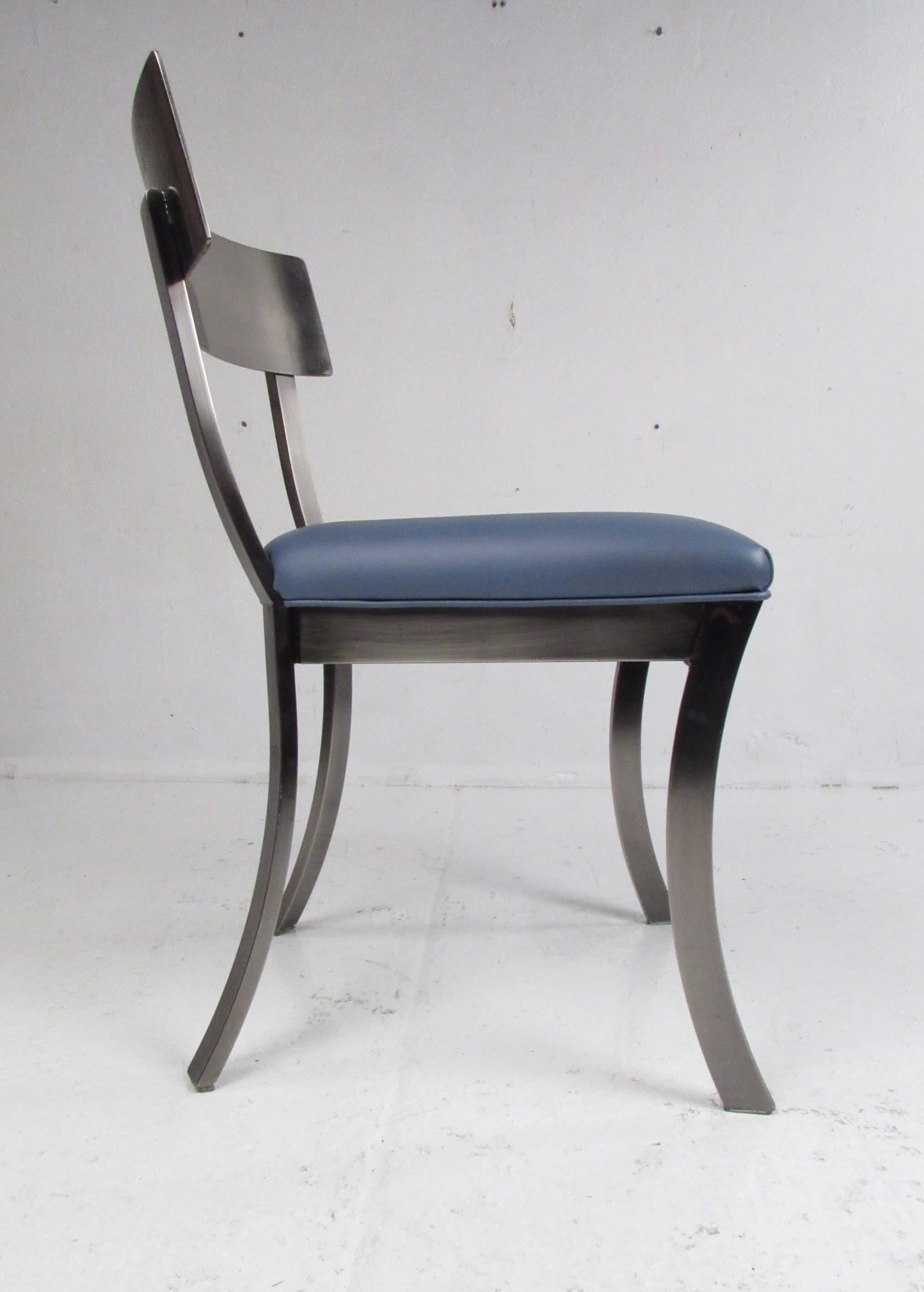 Set of Four Metal Dining Chairs by Design Institute of America For Sale ...