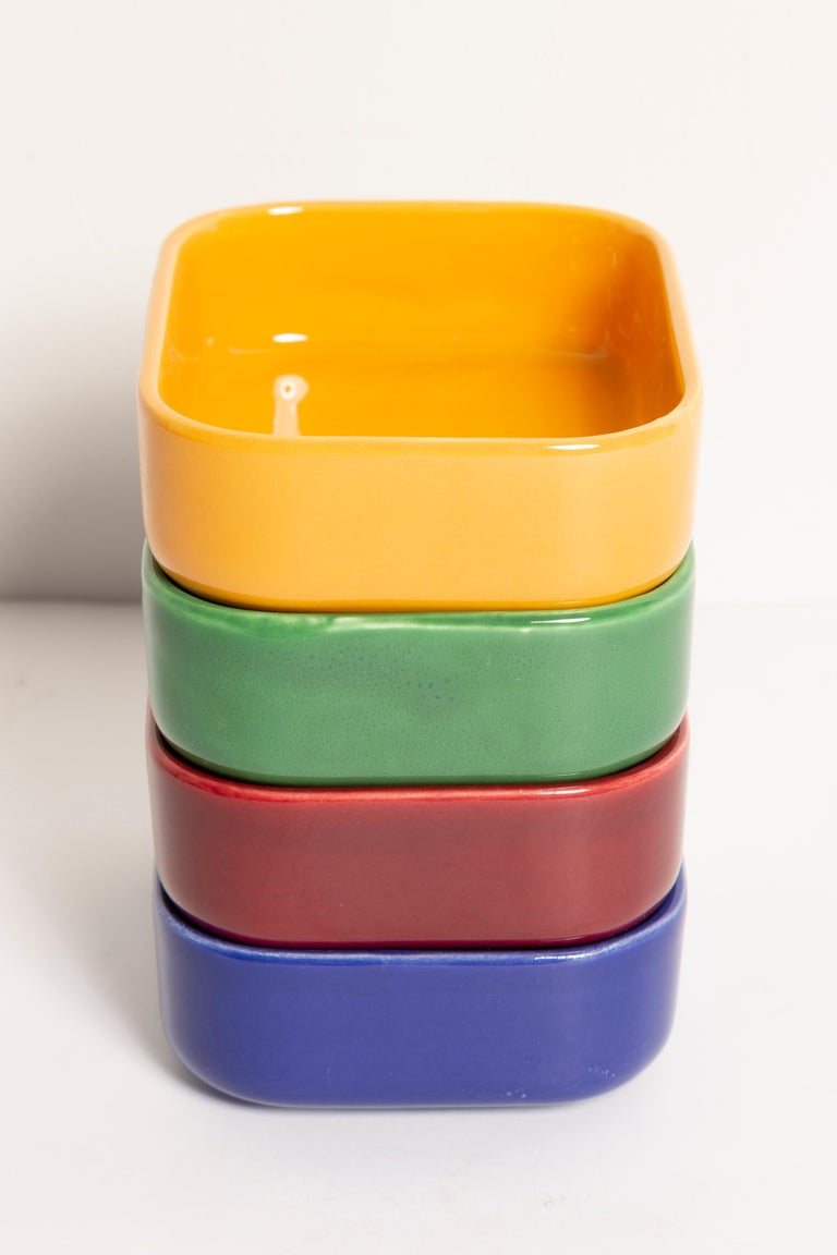 Set of Four Midcentury Ceramic Bowls, Italy, 1970s For Sale at 1stDibs