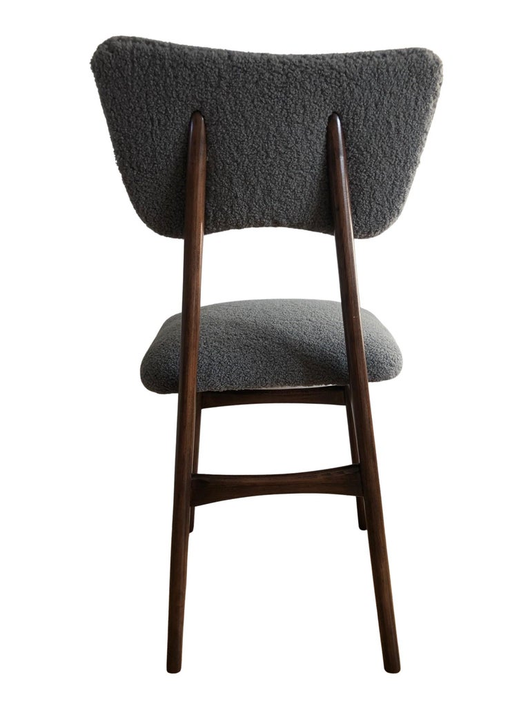 Set of Four Mid-Century Grey Boucle Dining Chairs, Europe, 1960s For ...