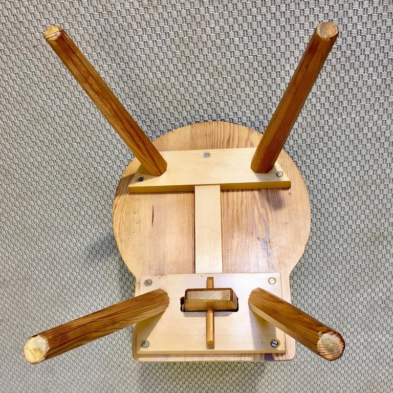 Set of Four Midcentury Swedish Pine Chairs For Sale at 1stDibs