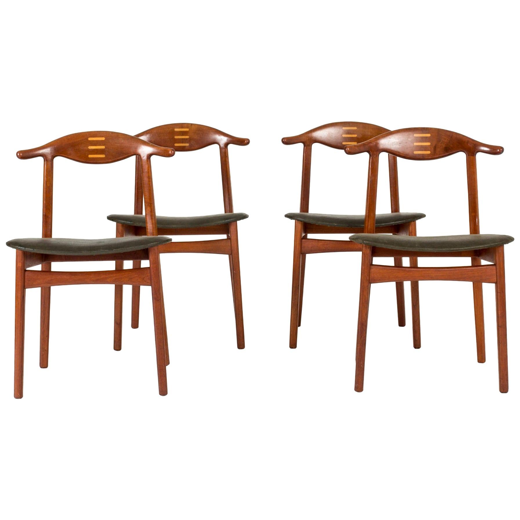 Set of Four Midcentury Dining Chairs by Knud Færch at 1stDibs | knud faerch