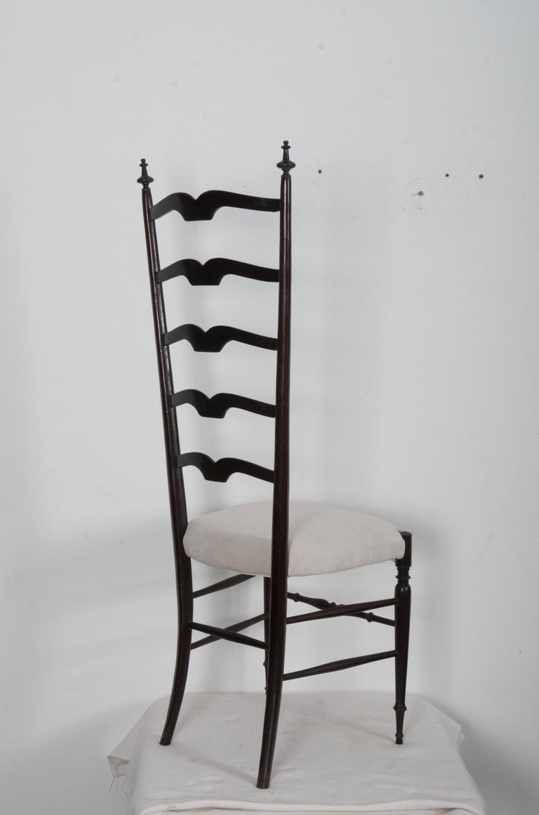 Set of Four Midcentury High Back Chiavari Chairs For Sale at 1stDibs