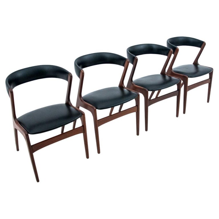 Set Of Four Moel T21 Fire Chairs Korup Stolefabrik Denmark 1960s For
