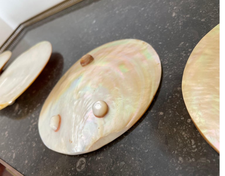 Set of Four Mother of Pearl Shell Caviar Dishes at 1stDibs