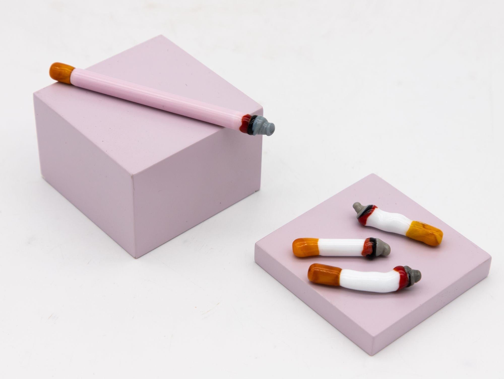 Set of Four Murano Glass Cigarettes at 1stDibs