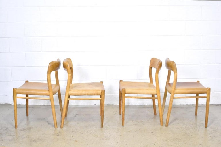 Set of Four Neils Otto Møller 'Model 75' Chairs For Sale at 1stDibs