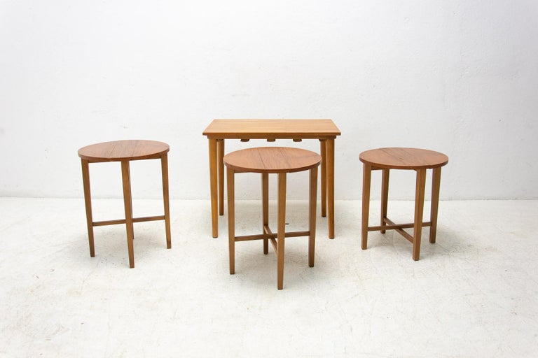 Set of Four Nesting Tables, Designed by Poul Hundevad, 1960's For Sale ...